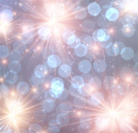 Square Bright Purple Background With Flying Firework Light Particles