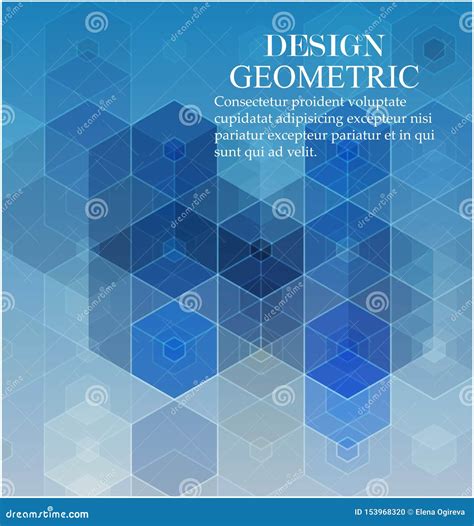 Vector Abstract Geometric Background Blue Hexagon Shape Stock Vector Illustration Of Banner