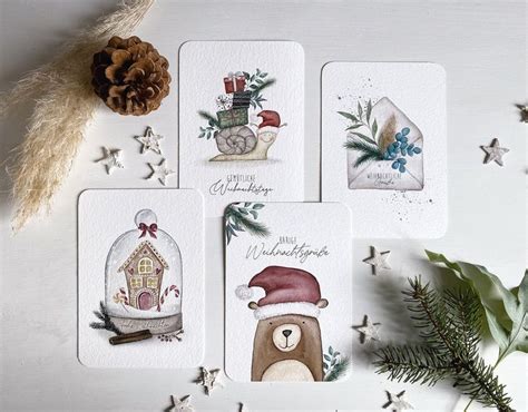 Postkarten Weihnacht Erset Hochertige Etsy De In