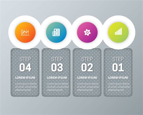 Infographic Vector Design With Circles And Vertical Tabs Vectors Images Graphic Art Designs In