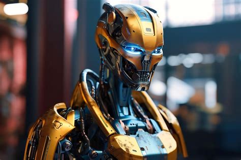 Premium Photo Highly Advanced Humanoid Robots Seamlessly Integrate With Human Society