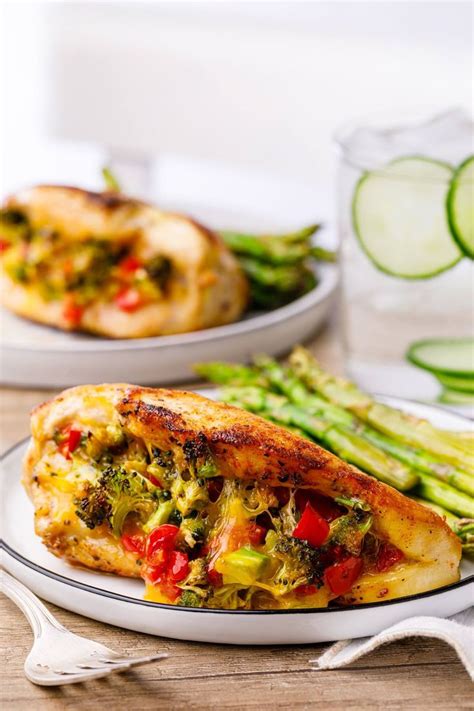 Broccoli Cheese Stuffed Chicken Breast Low Carb Keto Chicken Recipe