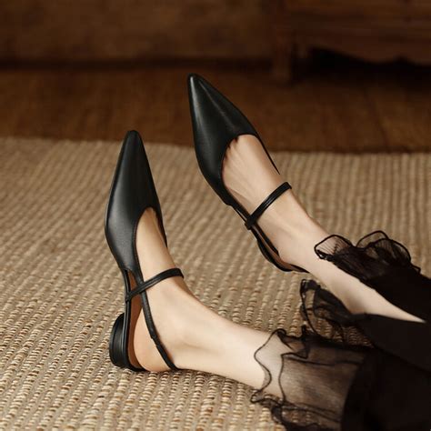 CHIKO Shalayna Pointy Toe Block Heels Slingback Shoes