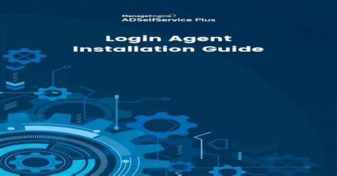Pdf Adselfservice Plus Login Agent Installation Manageengine