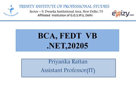 Fedt And Vb Net