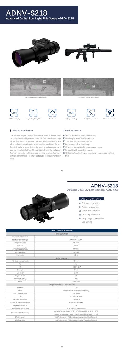 Advanced Digital Low Light Rifle Scope Adnv S218 我的网站