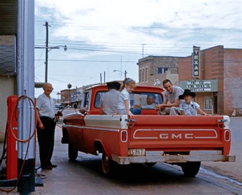 Filling Up With Gas In Downtown Haskell Haskell County 1963 The