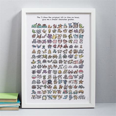 Original 151 Pokemon Poster