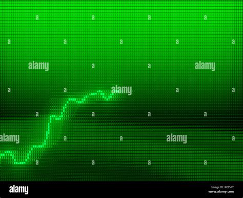 Green Graph Moving Up Chart As Growth And Business Success 3d Render