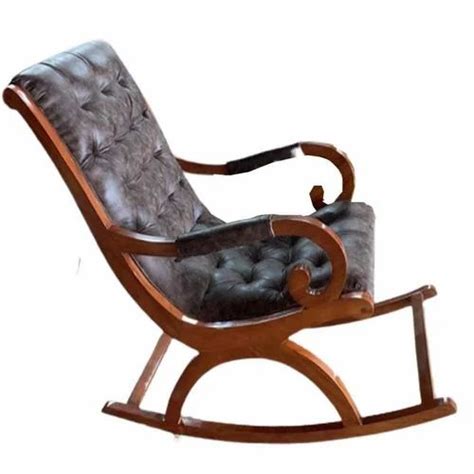 Teak Wood Brown Wooden Rocking Chair Without Cushion At ₹ 9000piece