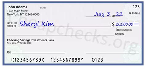 How To Write A Check For 20000 Dollars Cheap Checks