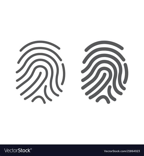 Cryptographic Signature Line And Glyph Icon Vector Image