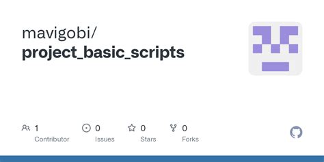 GitHub Mavigobi Project Basic Scripts