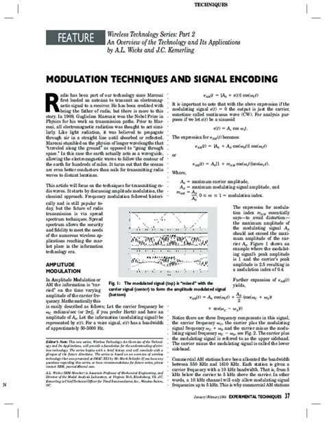 Pdf Wireless Technology Series Part 2 An Overview Of The Technology