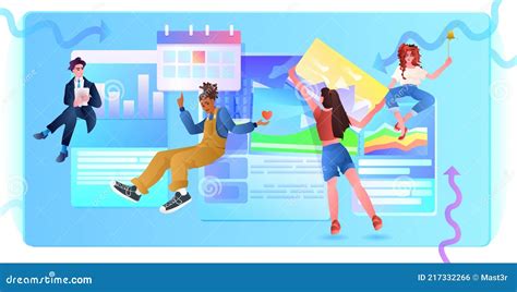 Developers Team Creating Website Ui Interface Web Application Development Program Software