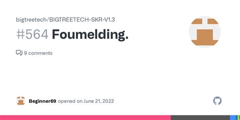 Foumelding · Issue 564 · Bigtreetechbigtreetech Skr V13 · Github