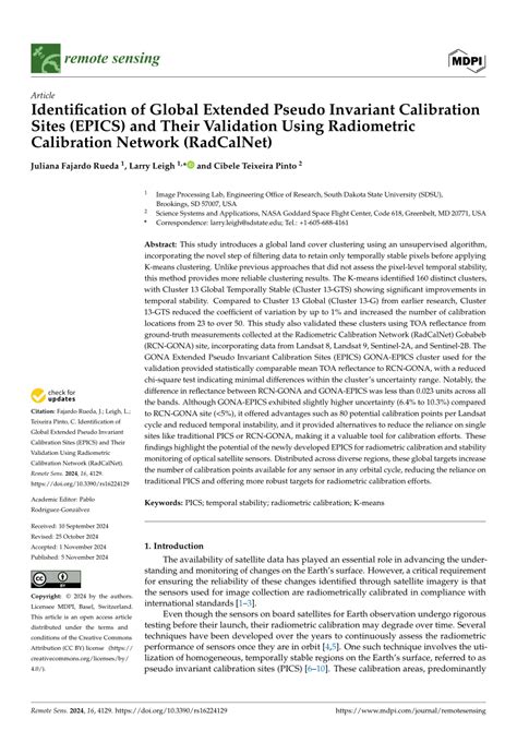 Pdf Identification Of Global Extended Pseudo Invariant Calibration