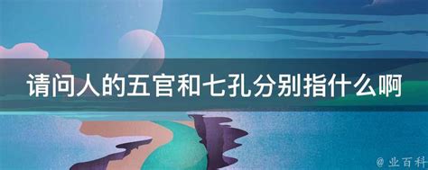请问人的五官和七孔分别指什么啊 业百科