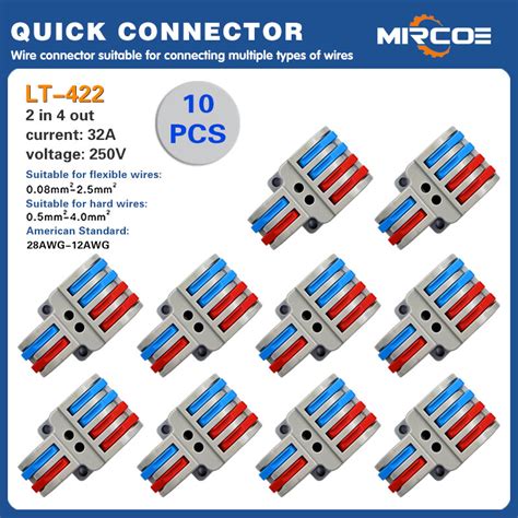 Quick Release Wire Connector Cable Wire Splitter Universal Wiring Mini Terminal Block Electrical