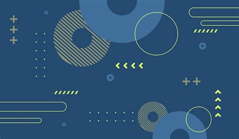 다양 한 모양 벡터와 간단 하 고 평면 파란색 추상적 인 배경 프리미엄 벡터