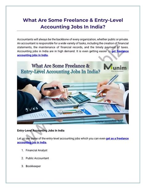 Ppt What Are Some Freelance And Entry Level Accounting Jobs In India