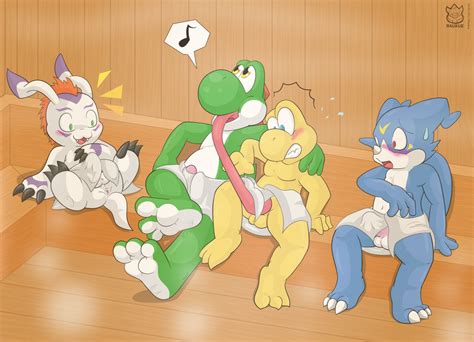 Post 799610 Crossover Digimon Gomamon Koopa Koopatroopa Raukue Supermariobros Veemon Yoshi