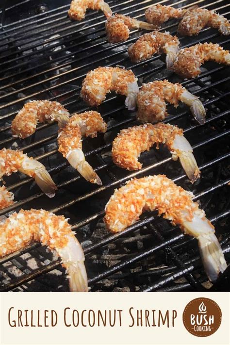 Grilled Coconut Shrimp Bush Cooking