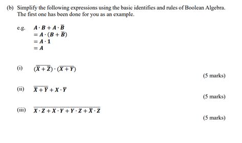 solved b simplify the following expressions using the