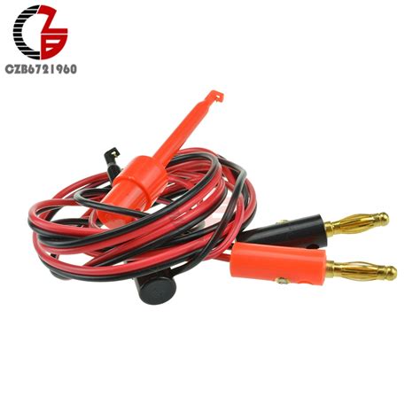 1 Pair Small Test Hook Clip To Banana Plug For Mul Grandado