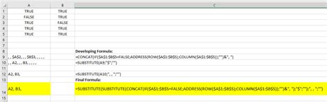 Row Excel Get In One Cell All The Cells Containing Specific Text Stack Overflow