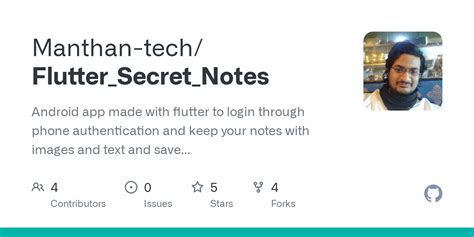 github manthan tech flutter secret notes android app made with