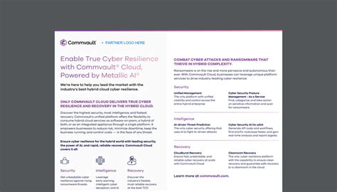 Enable True Cyber Resilience With Commvault Cloud Powered By Metallic Ai Insight
