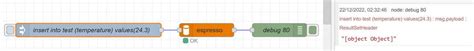 Mysql Mariadb Insert Returns Msgpayload Object Object
