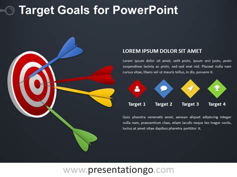 Target Goals Powerpoint Diagram