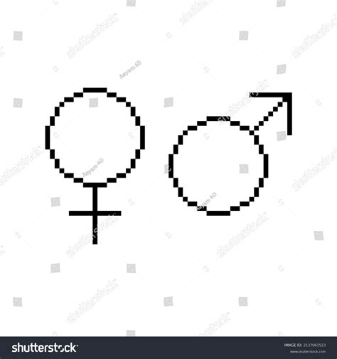 Gender Symbol Icon Pixel Art Male Stock Vector Royalty Free Shutterstock