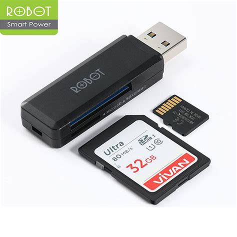 Card Reader Robot CR102 USB 3 0 Cap Design 2 Slot Card Lazada Indonesia