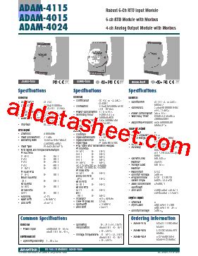 ADAM 4015 Datasheet PDF Advantech Co Ltd