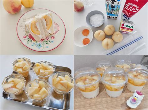 [桃スイーツまとめ]snsで人気の桃のフルーツサンド、桃ゼリー、桃アイスなど作ったものたち 吉備ひかり農園