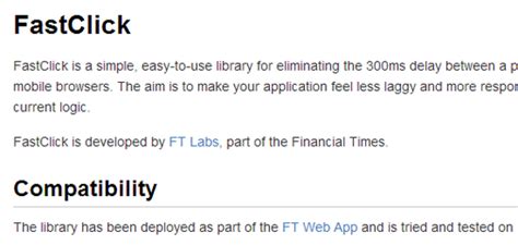 Eliminate Tap Delay With FastClick