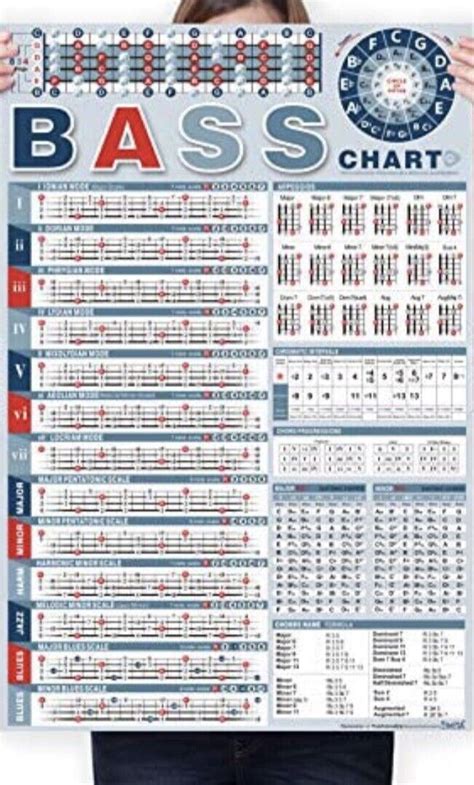 Bass Theory Chart Guitar Chord Poster Chart Grelly Uk