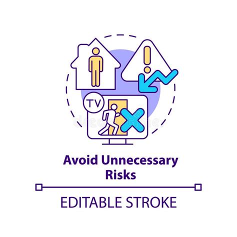 Avoid Unnecessary Risks Concept Icon Stock Vector Illustration Of