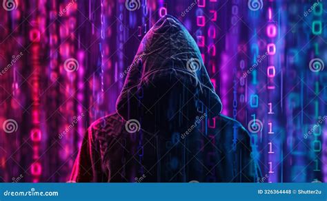 A Digital Icon Of A Hacker Wearing A Hoodie With Binary Code In The