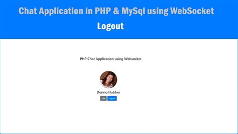 Chat Application In Php And Mysql Using Websocket Logout Youtube