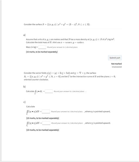 Solved Consider The Surface S X Y Z Y Chegg