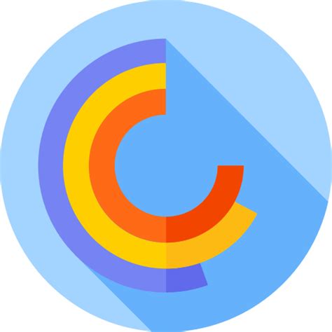 Analytics Flat Circular Flat Icon