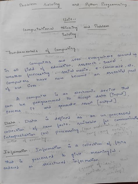 Unit 1 Notes Pdf