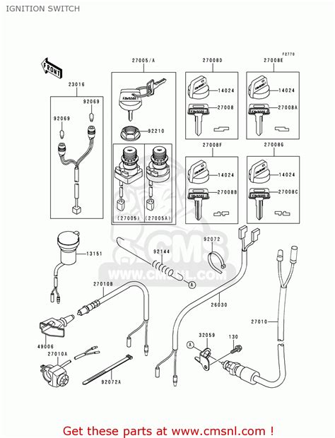270051230 Switch Assy Ignition Kawasaki Buy The 27005 1230 At Cmsnl
