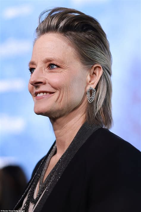 Jodie Foster Slicks Back Her Hair For Glam Look In Black Pantsuit At