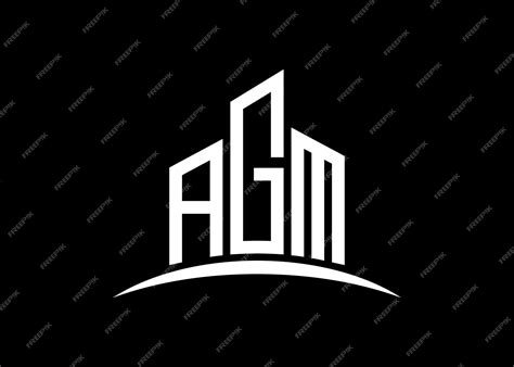 Premium Vector Letter Agm Building Vector Monogram Logo Design Template Building Shape Agm Logo