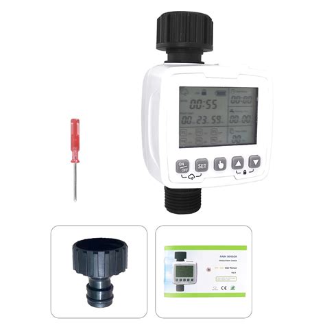 Lomubue Digital Water Timer Large Screen IPX5 Waterproof Sensitive Automatic Programmable